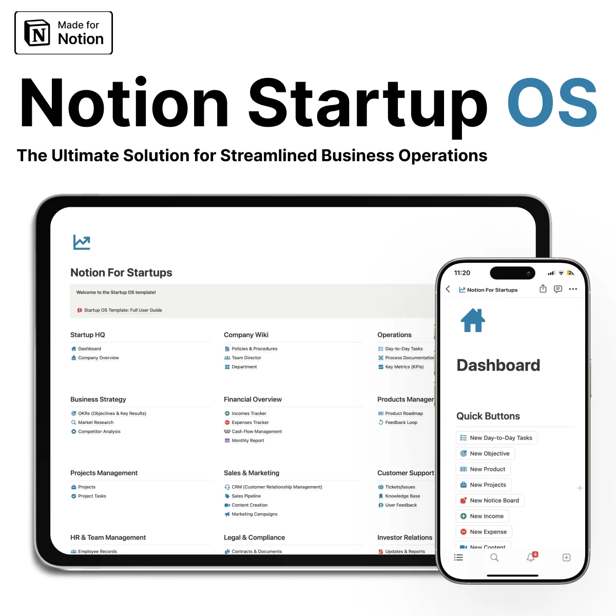Notion For Startups for 79 by Heyismail - Business Notion Template